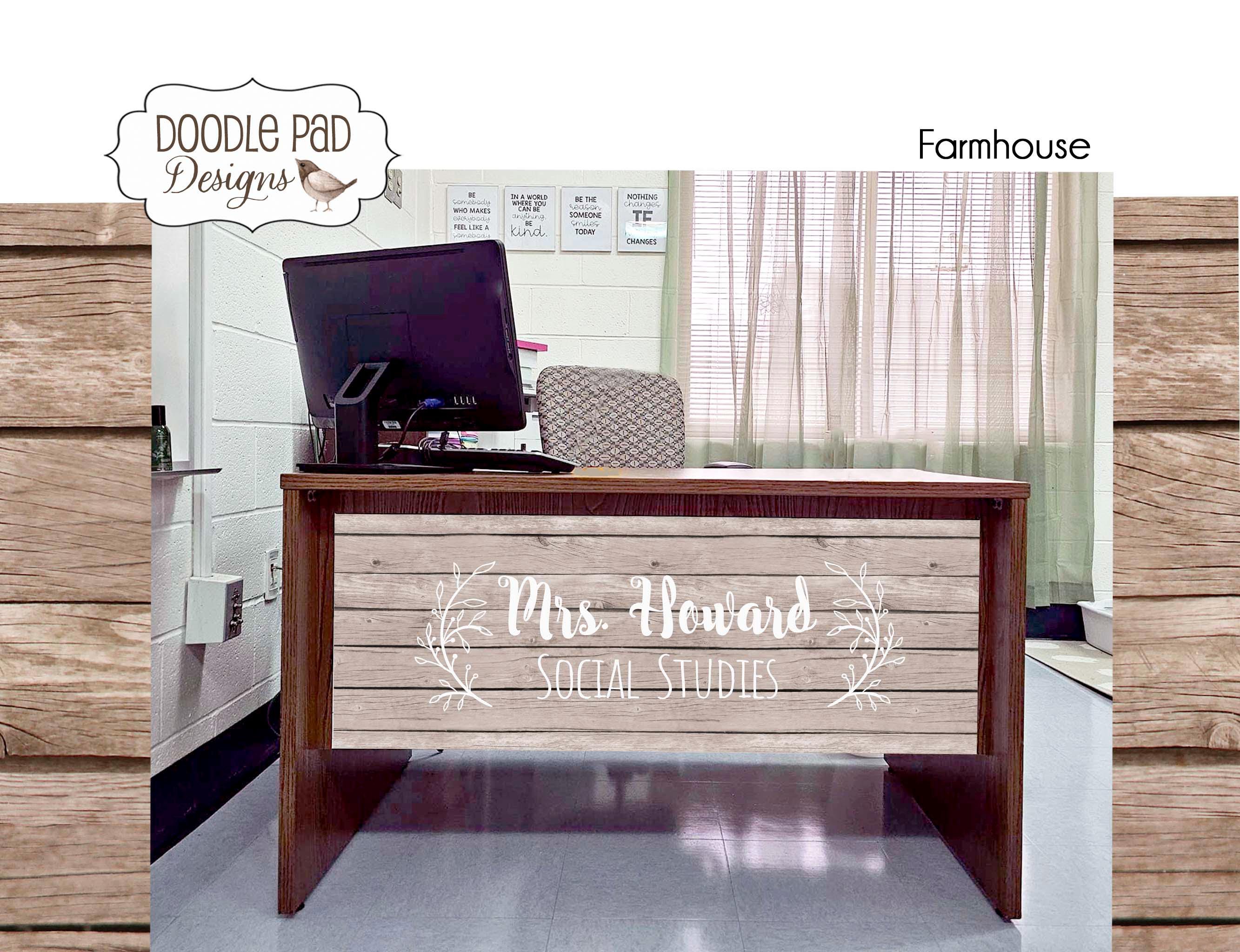 Teacher Desk Decal, Teacher Name Sign, Vinyl Classroom Decor, Removable ...
