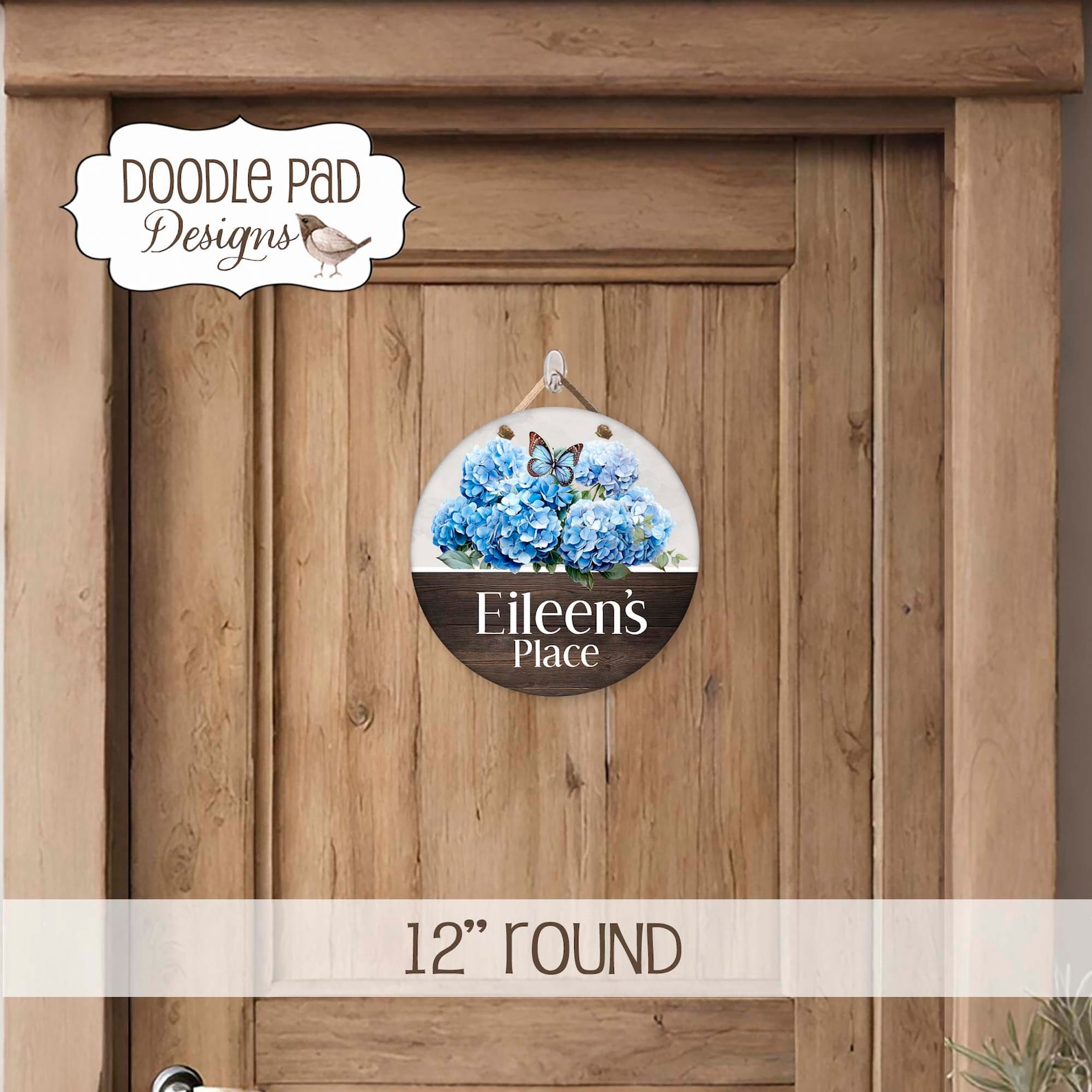 Personalized Round Door Sign for Assisted or Senior Living Apartment ...
