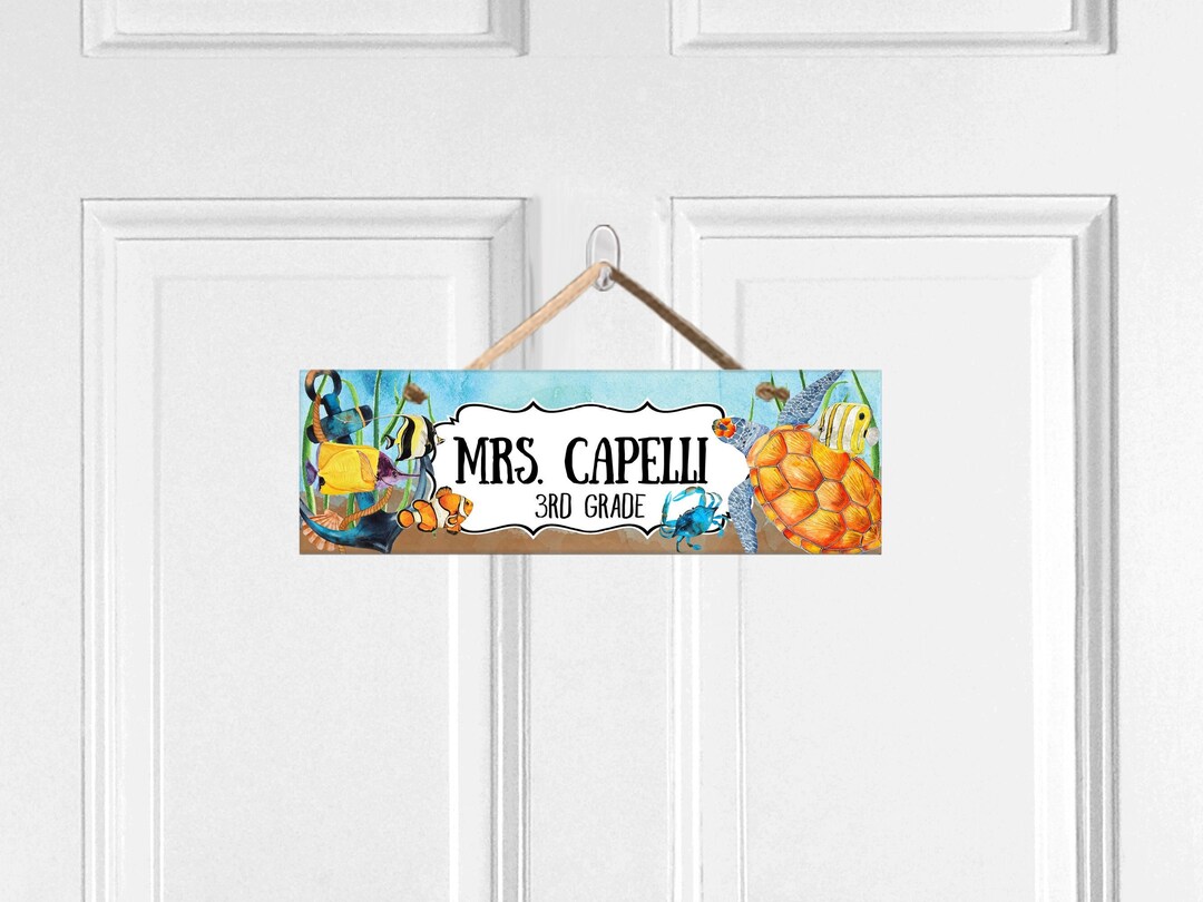 Classroom Door Sign, Under the Sea Decor, Nautical Door Sign - Etsy