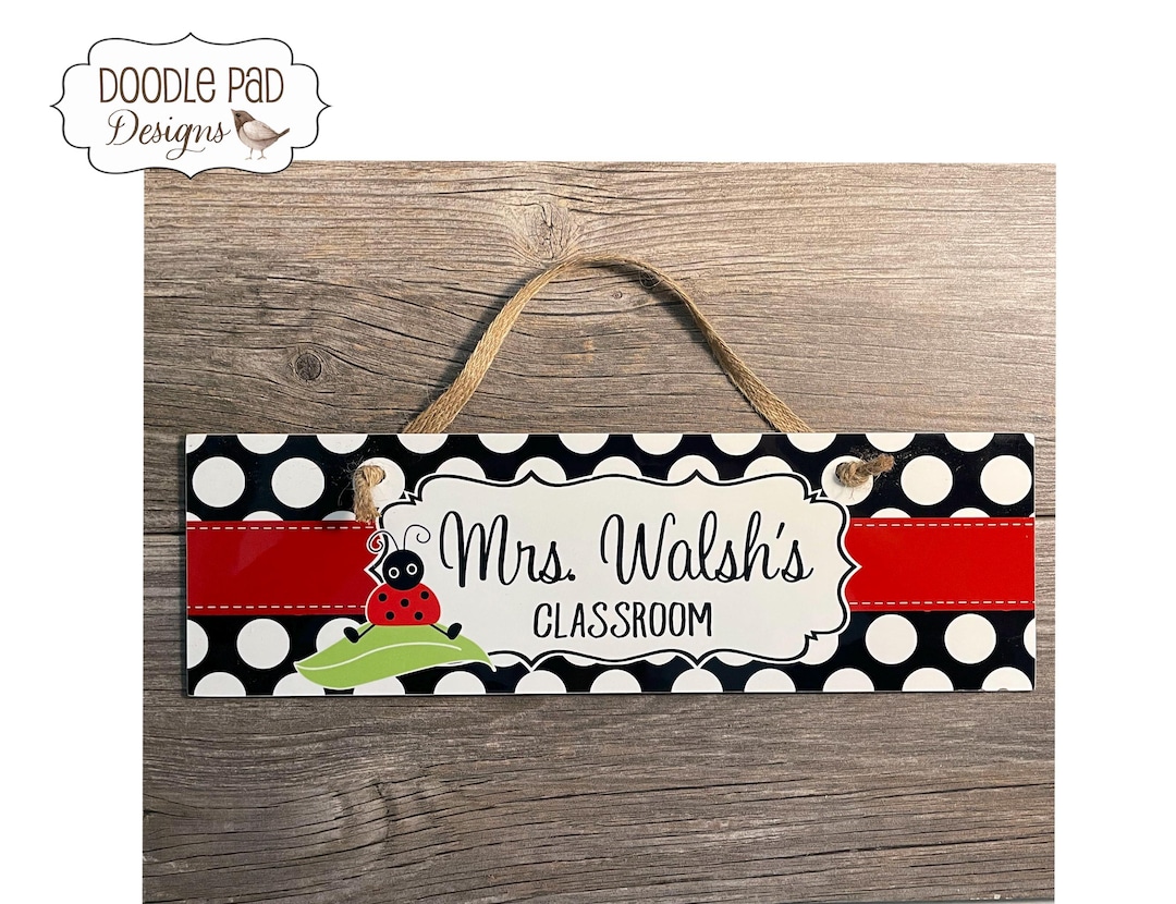 Classroom Door Sign, Ladybug Decor, Lady Bug Door Sign - Etsy