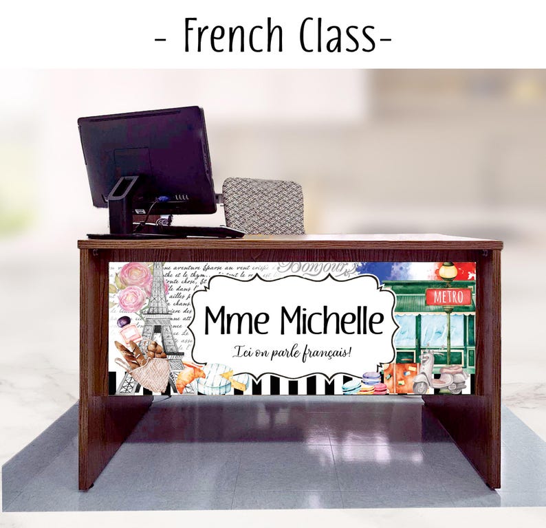 Teacher Desk Decal, Teacher Name Sign, Vinyl Classroom Decor, Removable ...