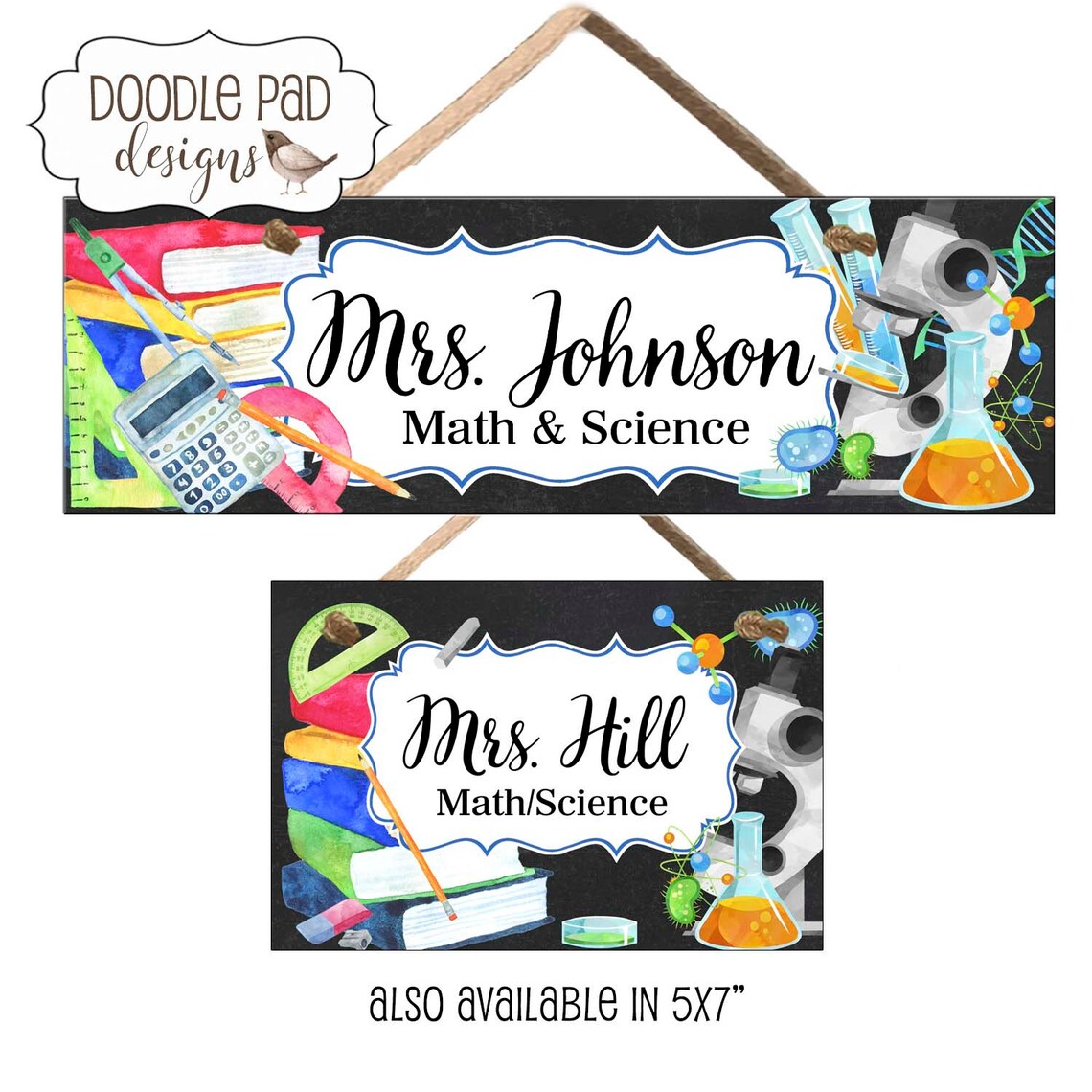 Math and Science Class Door Sign Personalized Teacher - Etsy