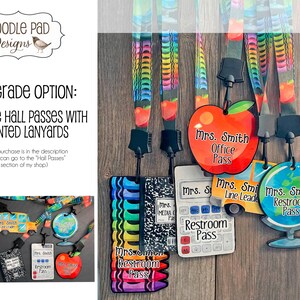 Personalized Elementary School Hall Passes Teacher Hall Passes ...