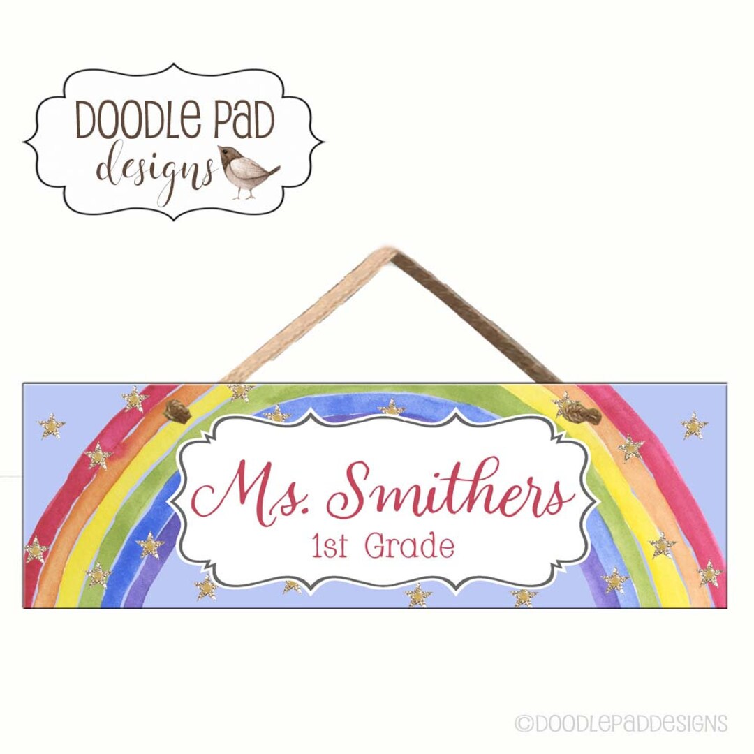 Rainbow Classroom Door Sign, Rainbow Decor, Rainbow Door Sign - Etsy