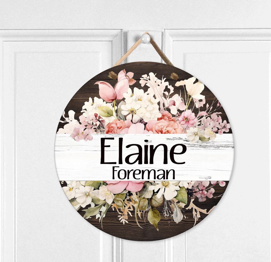 Personalized Round Door Sign for Assisted or Senior Living Apartment ...