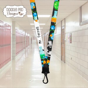 Science Teacher Lanyard, Personalized Lanyard for Hall Passes, Plastic ...