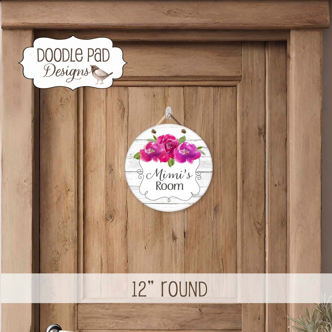 Personalized Round Door Sign for Assisted or Senior Living Apartment ...
