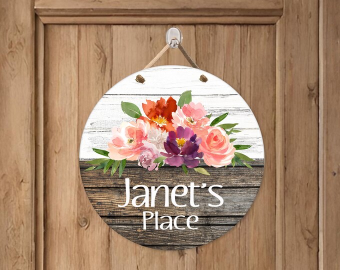 Assisted Living Sign, Personalized Room Door Sign, Floral Nursing Home ...