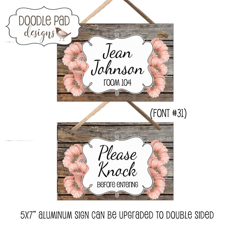 Personalized Door Sign Name Sign Name Door Hanger | Etsy