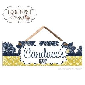 Personalized Girls Room Door Sign | Etsy