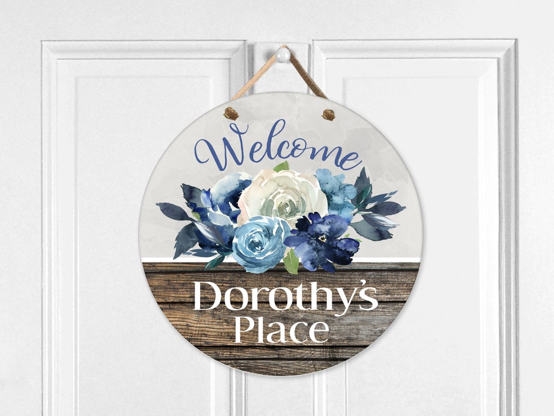 Personalized Round Door Sign for Assisted or Senior Living Apartment ...