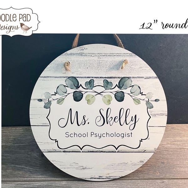 Round Wood Door Signs - Etsy