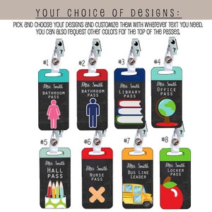 Personalized Elementary School Hall Passes, School Hall Passes ...