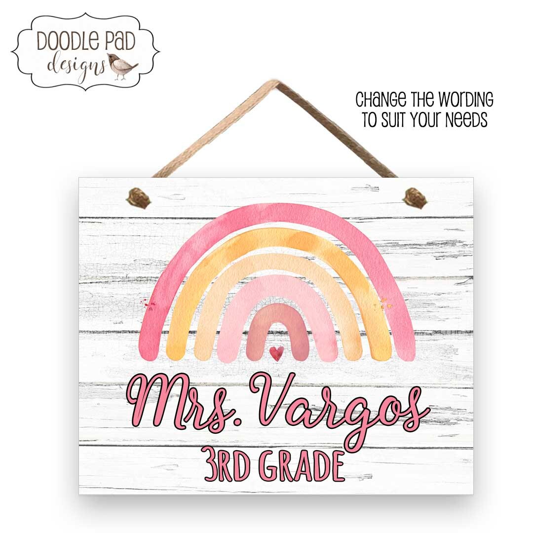 Boho Rainbow Kids Decor Personalized Door Sign Boho Decor - Etsy UK