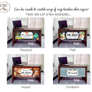 Teacher Desk Decal, Teacher Name Sign, Vinyl Classroom Decor, Removable ...