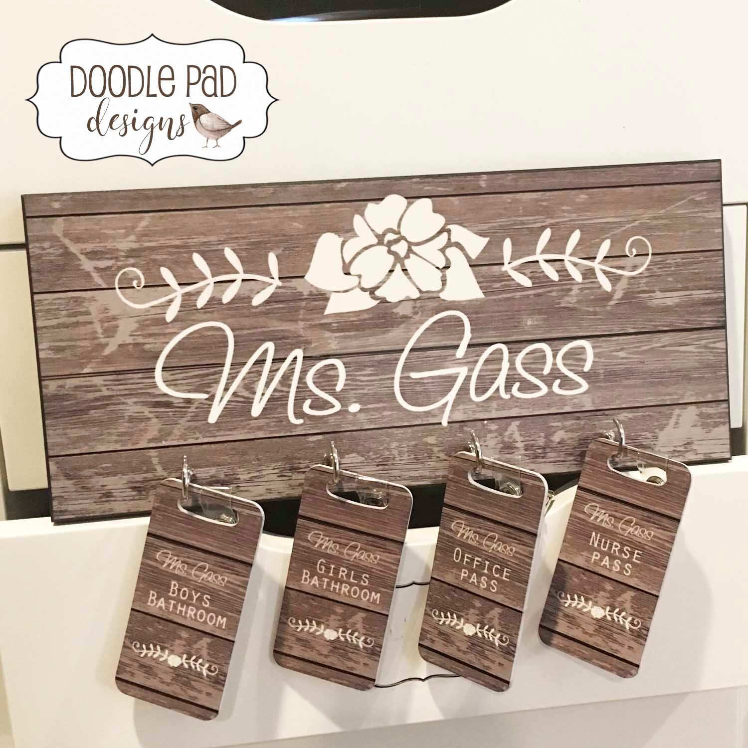 Farmhouse Inspired Classroom Decor Hall Passes Sign Teacher | Etsy