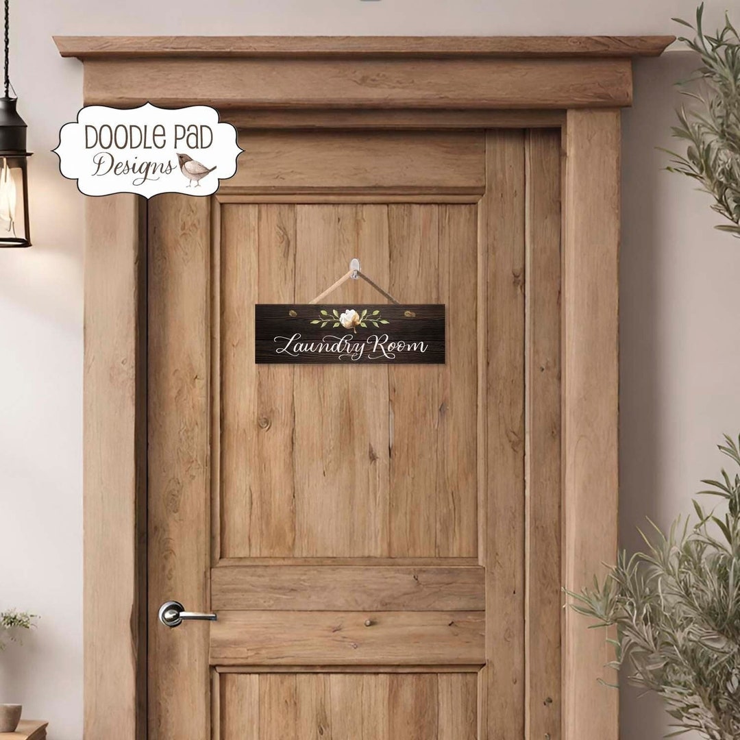 Customizable Laundry Room Door Sign, Farmhouse Inspired Decor - Etsy