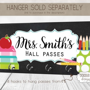 Personalized Elementary School Hall Passes Teacher Hall Passes ...