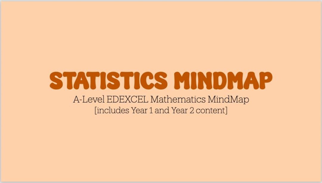 A Level Statistics Mind Map - Etsy