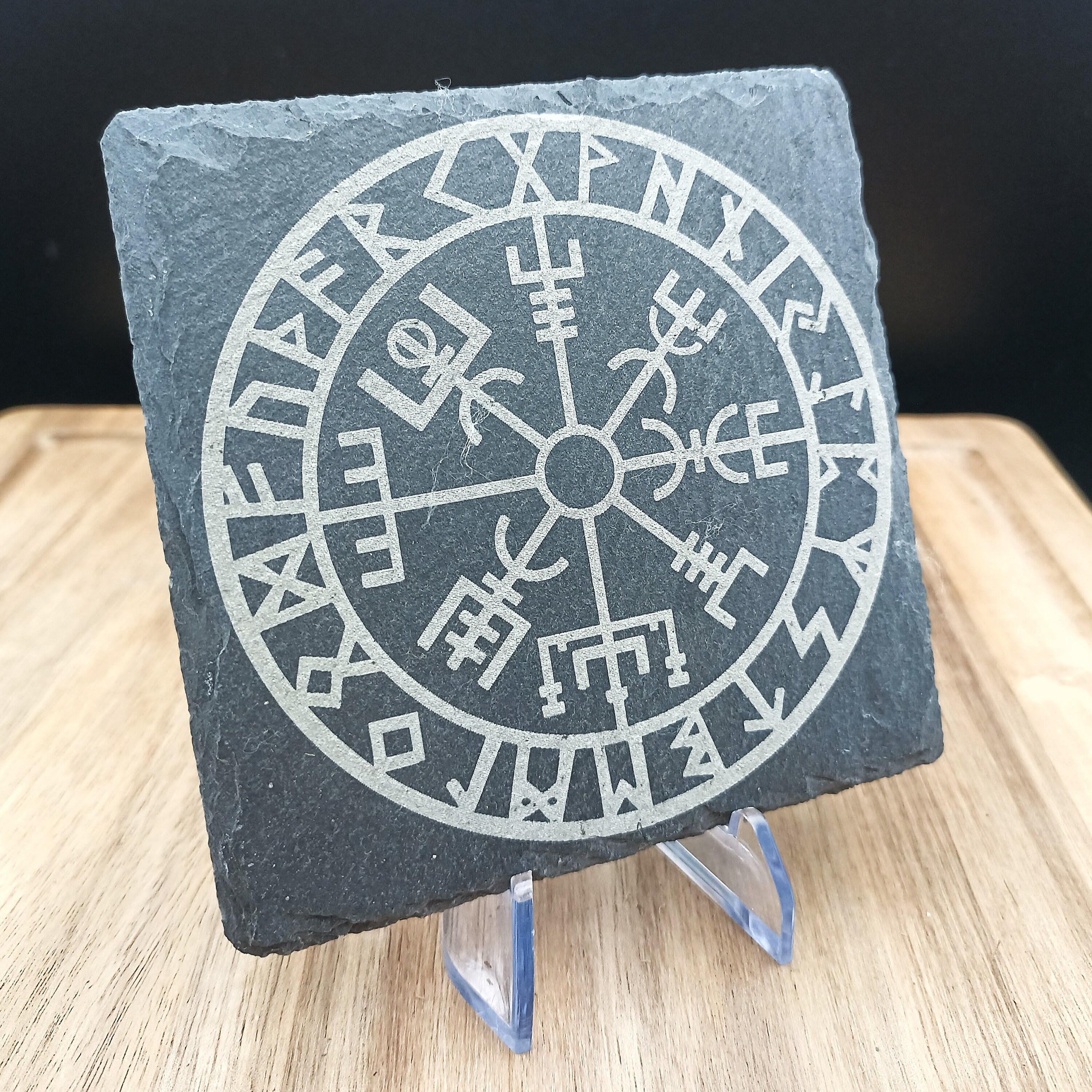 Set of 4 Norse Symbol Slate Coasters. Viking Gifts - Etsy