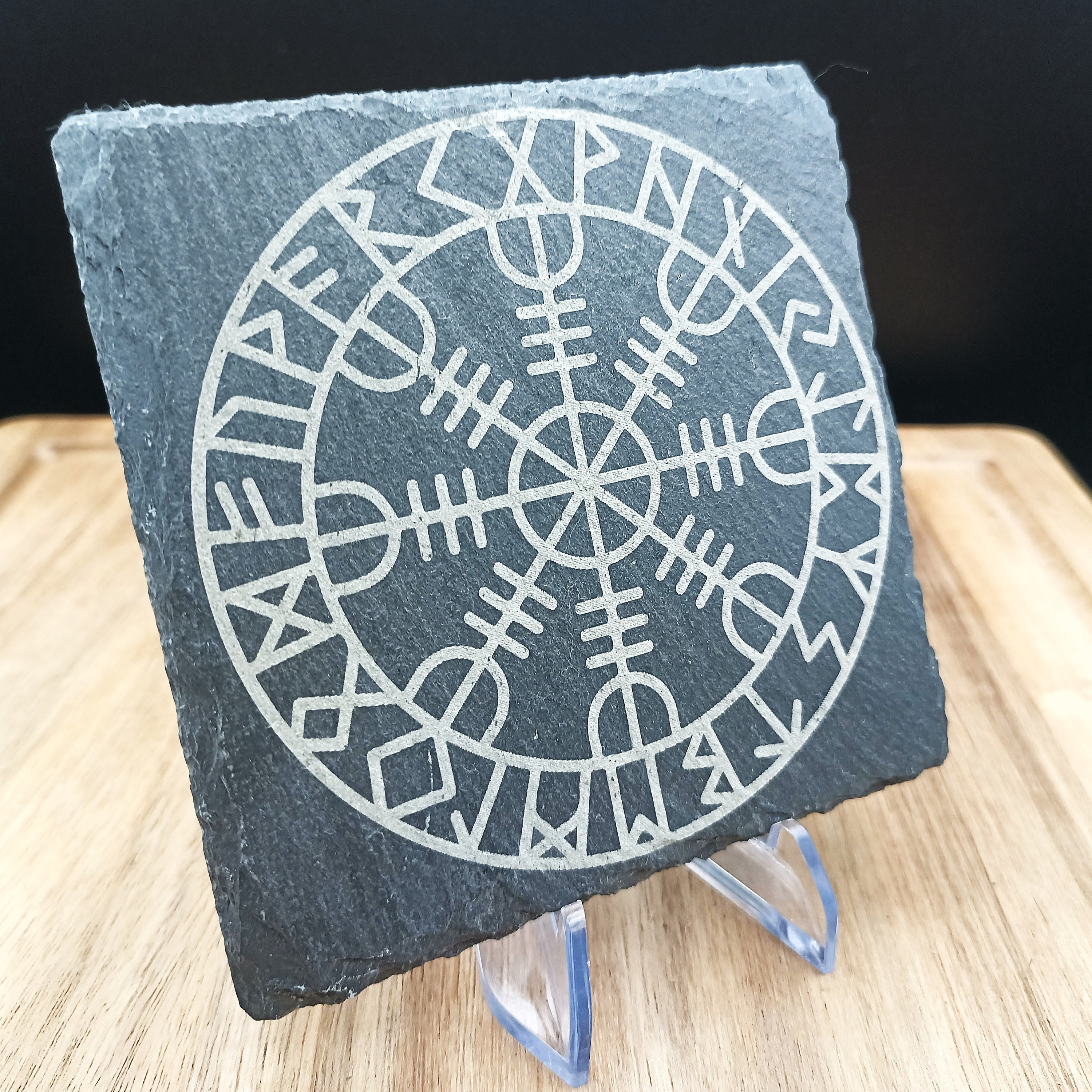Set of 4 Norse Symbol Slate Coasters. Viking Gifts - Etsy