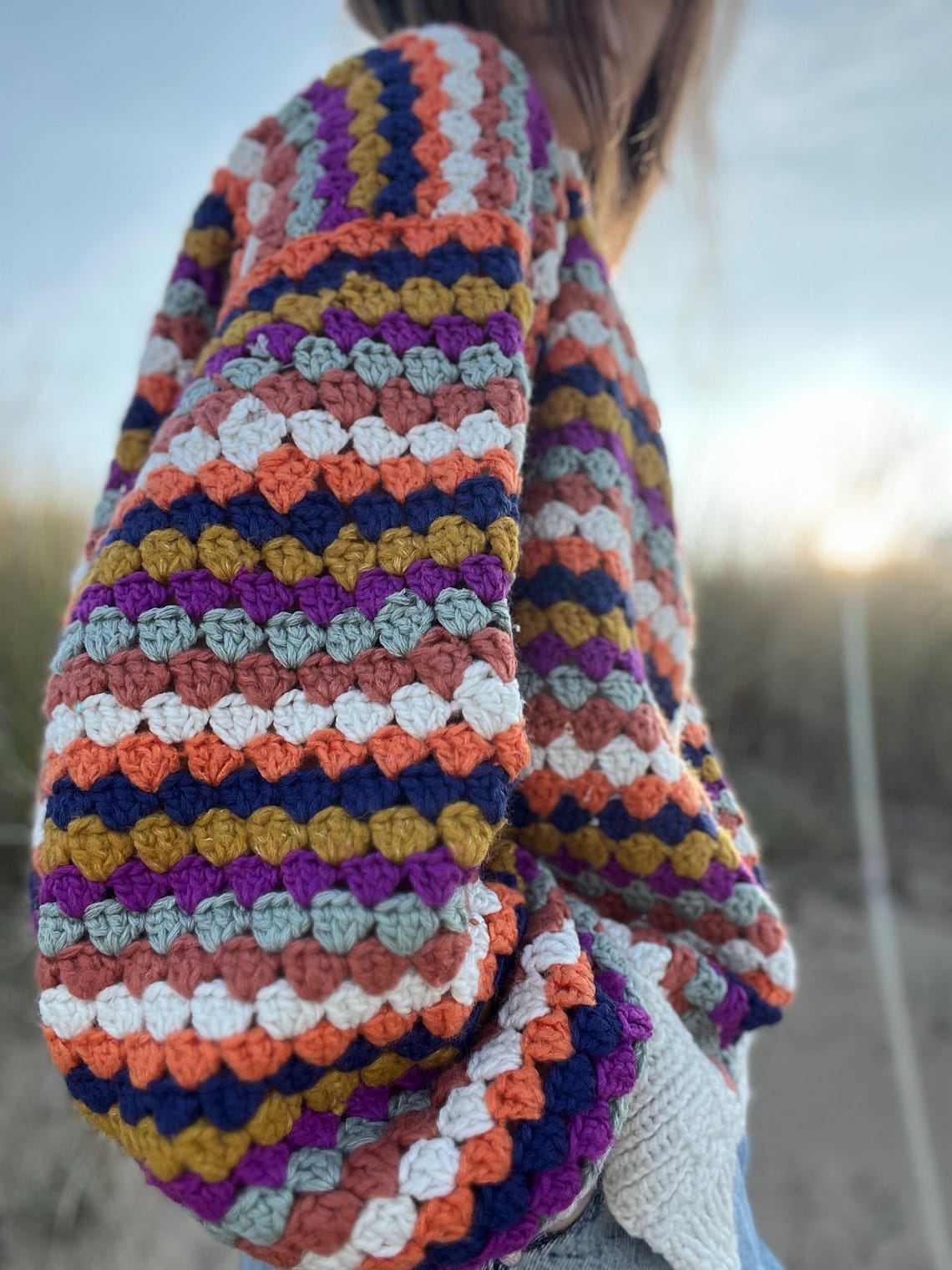 Crochet Cardigan, Crochet Colorful Cardigan, Handmade Cardigan, Crochet ...