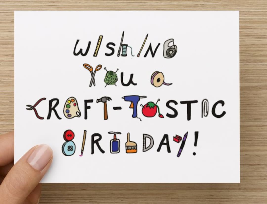 Wishing You a Craft-tastic Birthday Recycled Paper Folded Birthday ...