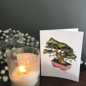 Japanese Bonsai Christmas Tree With Holiday Lights Recycled Paper ...