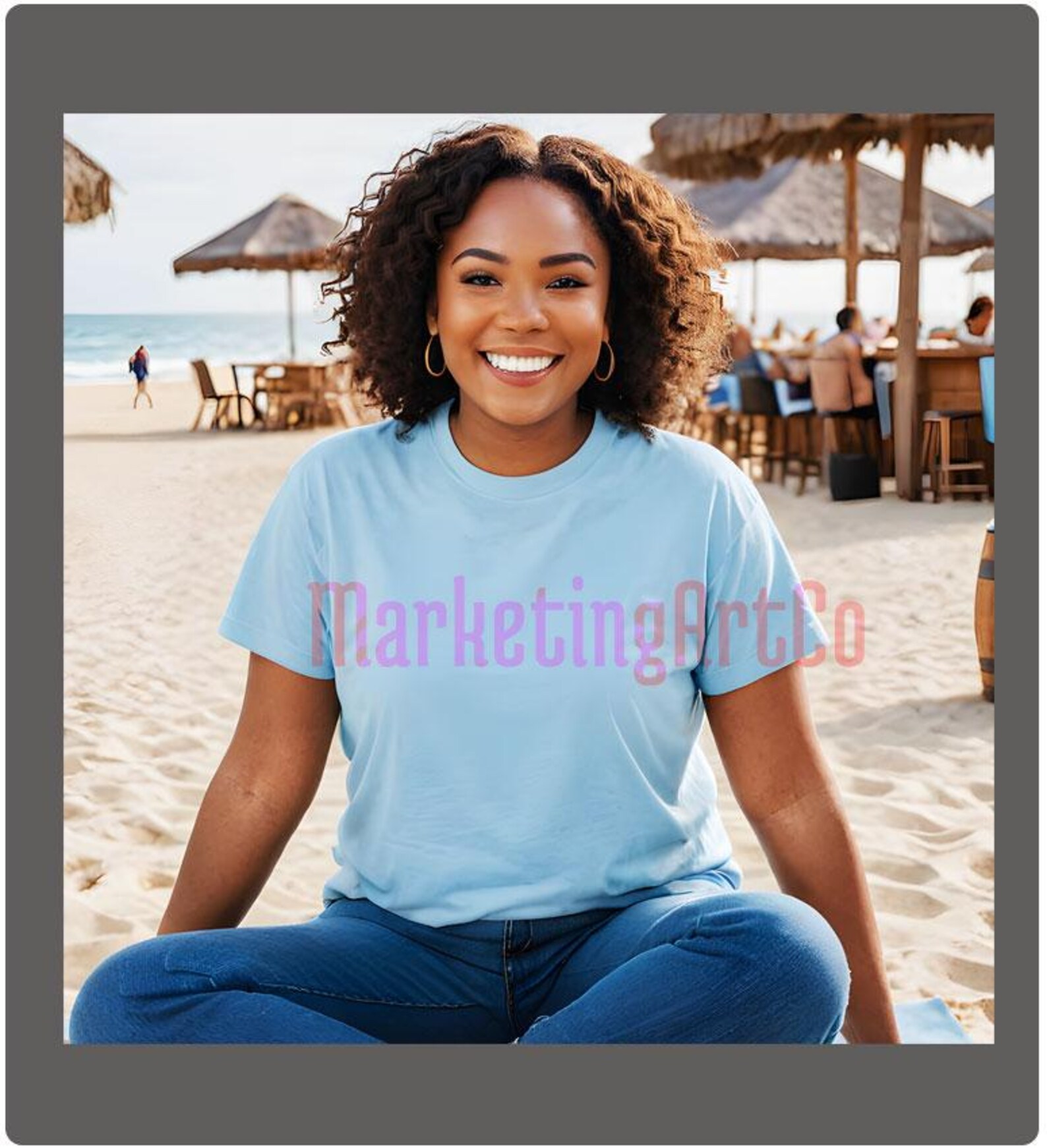 T-shirt Mockup, Gildan 5000 Mockup, African American Hispanic Female ...