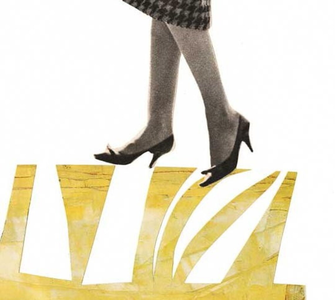 Slender Means...a Mad Woman Collage - Etsy