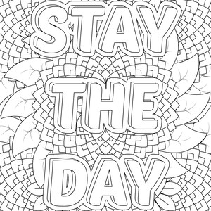 PNG, SVG, Adult Coloring Pages, Cursing, Swear Words Printable, Stress ...