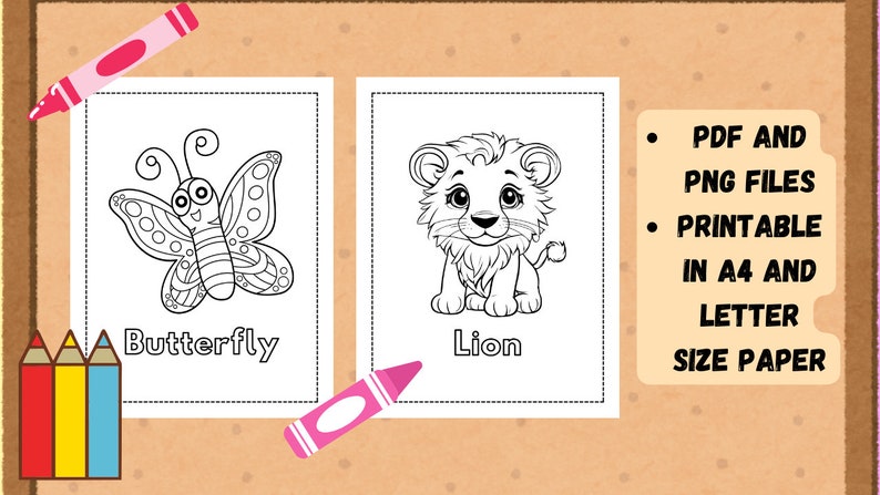 Cute Animals Coloring and Writing Pages for Kids Printable Coloring ...