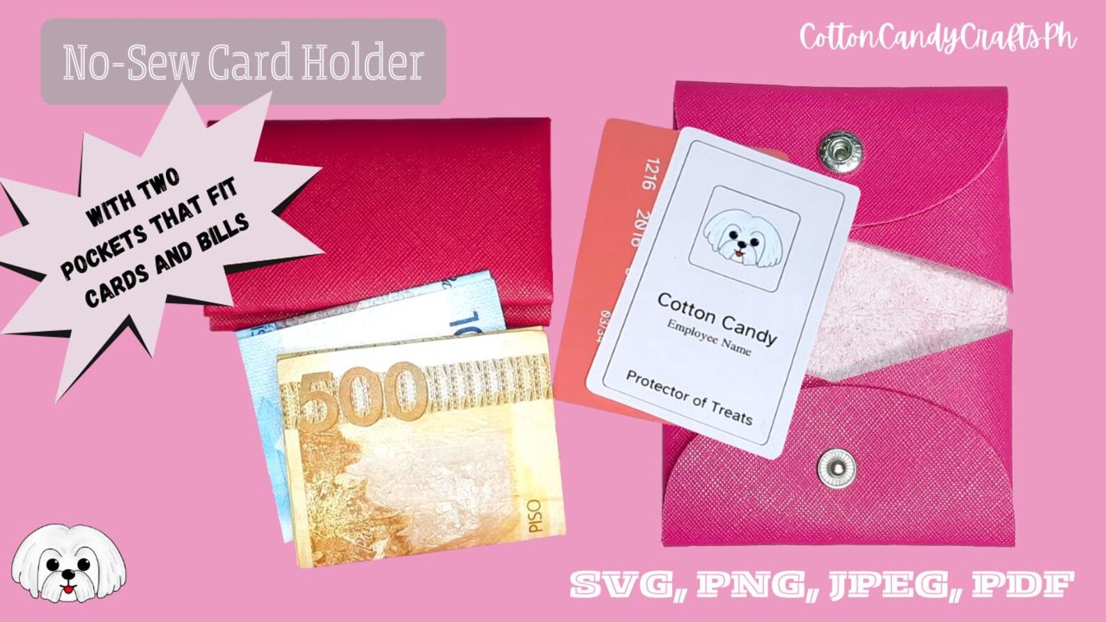 No-sew Card Holder | DIY Faux Leather Crafts | Cricut-made | Stitchless ...