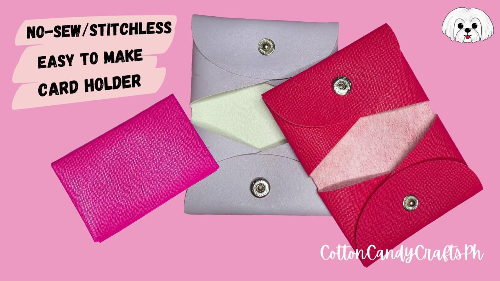 No-sew Card Holder | DIY Faux Leather Crafts | Cricut-made | Stitchless ...