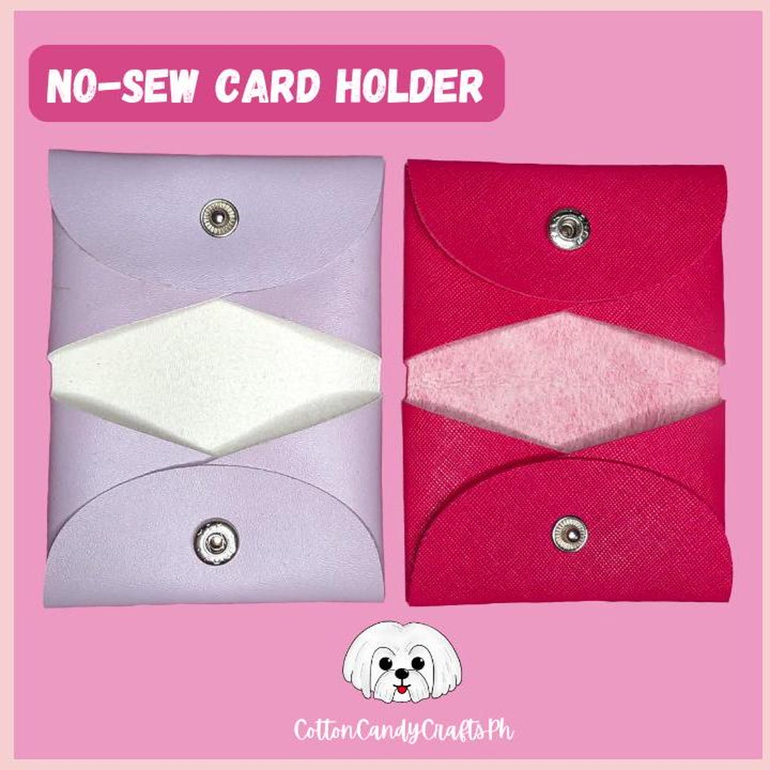 No-sew Card Holder | DIY Faux Leather Crafts | Cricut-made | Stitchless ...