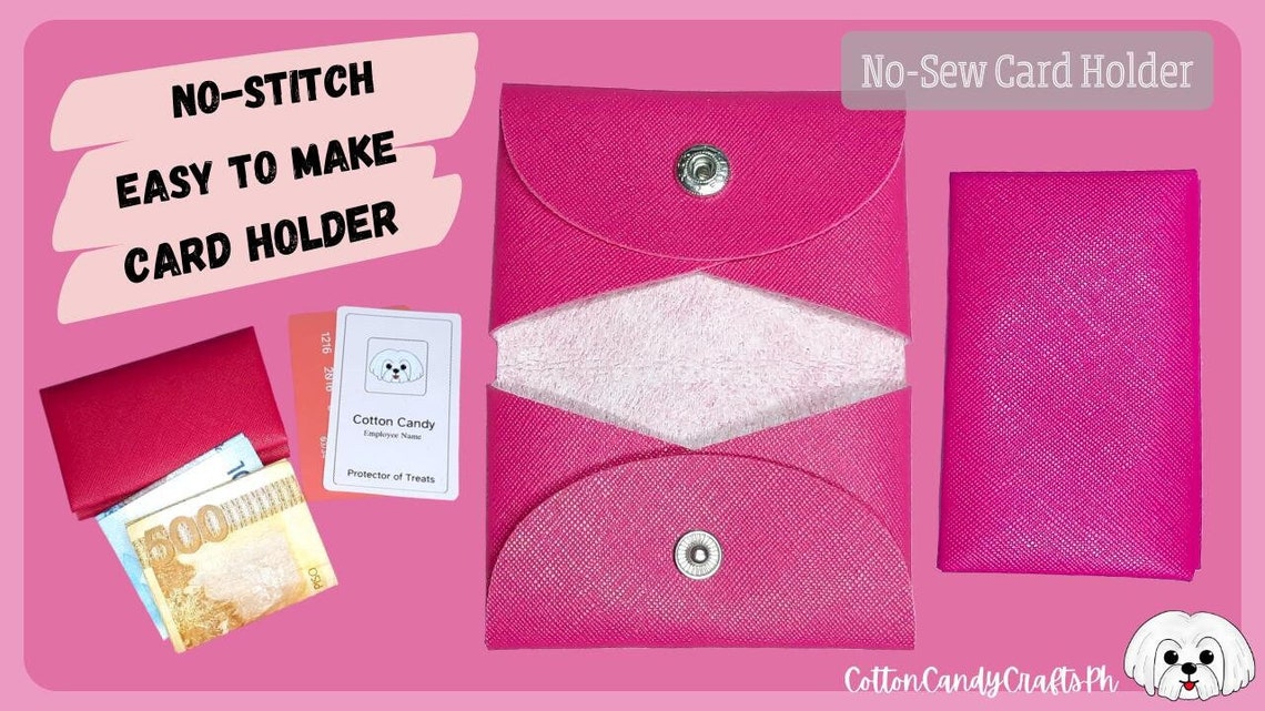 No-sew Card Holder | DIY Faux Leather Crafts | Cricut-made | Stitchless ...