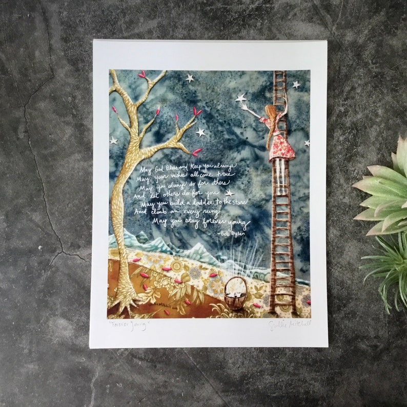 Forever Young, Nursery Decor, Bob Dylan Lyrics, Baby Shower Gift, New ...