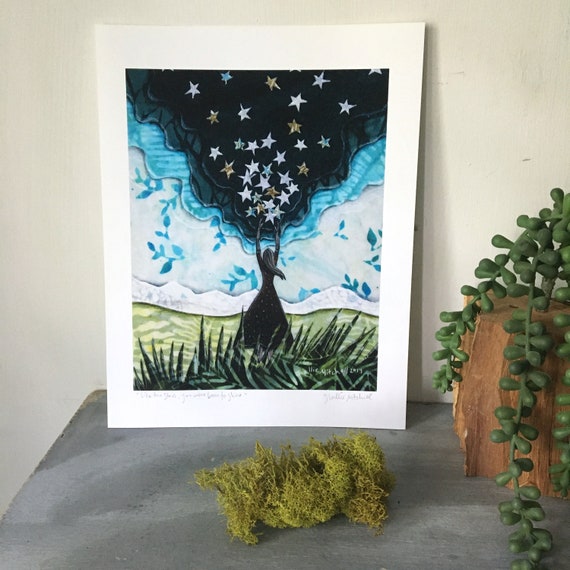 Star print born to shine gift for her extraordinary women | Etsy