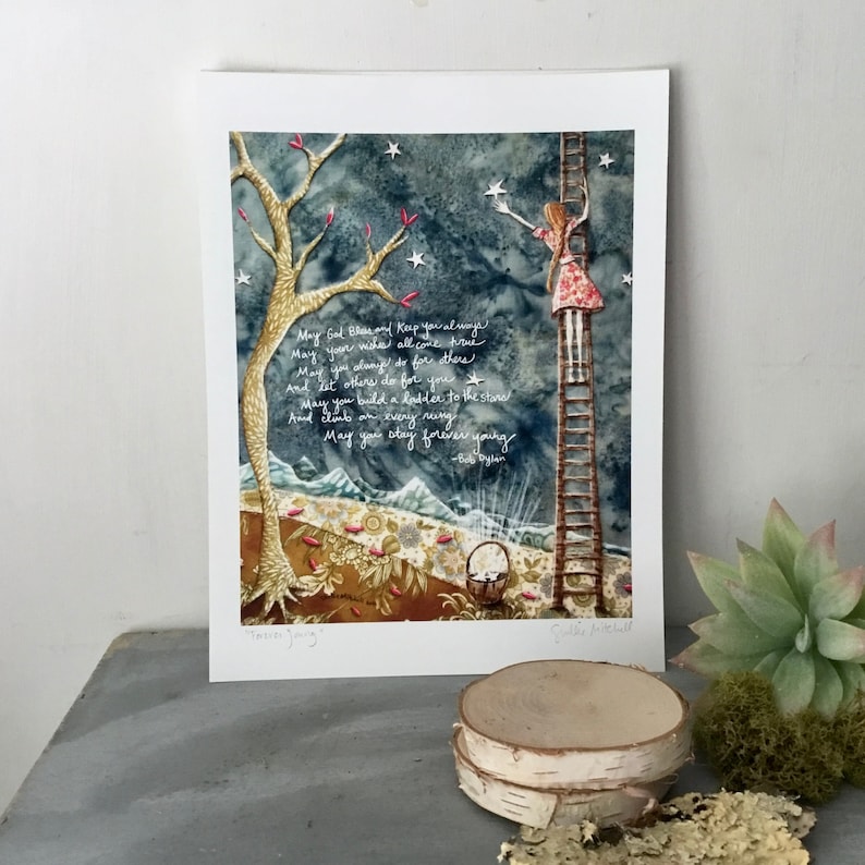 Forever Young, Nursery Decor, Bob Dylan Lyrics, Baby Shower Gift, New ...