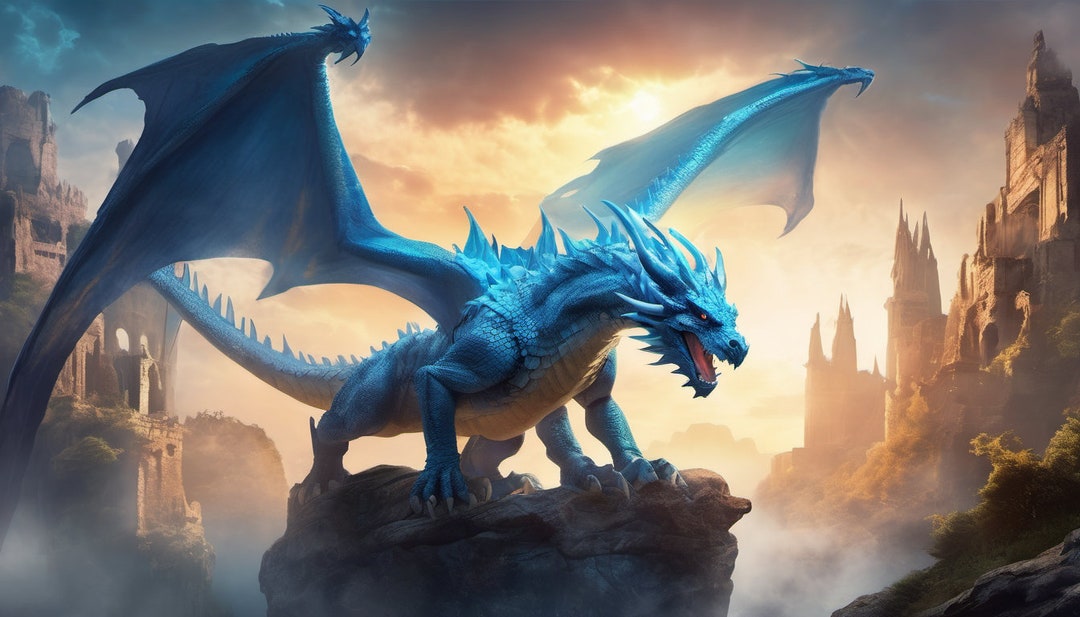 Blue Dragon 2 - Etsy