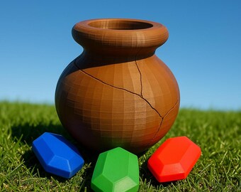 Large Legend of Zelda Breakable Pot With Rupees - Etsy