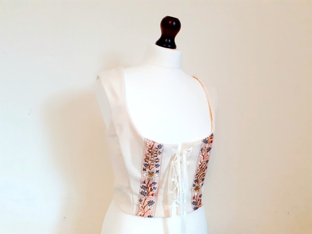 Corset, Front Lace up Corset, Corset Top, Underbust Corset, Bodice ...