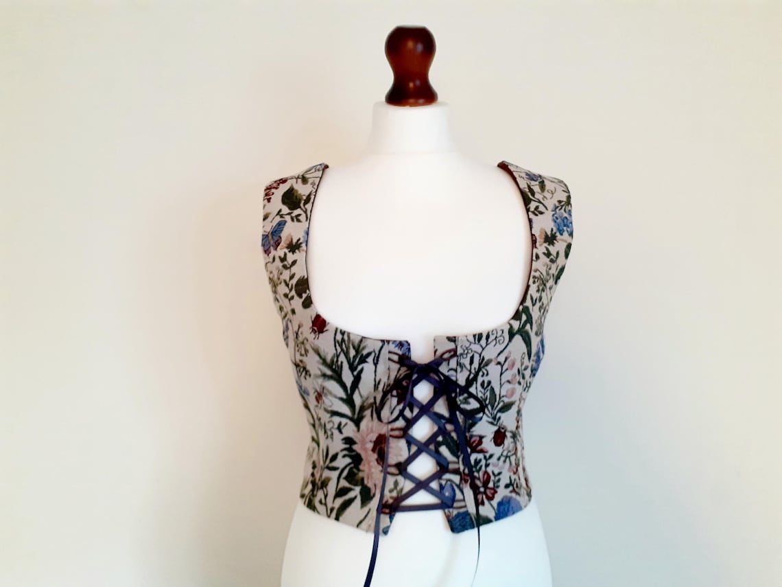 Corset, Front Lace up Corset, Corset Top, Underbust Corset, Bodice ...