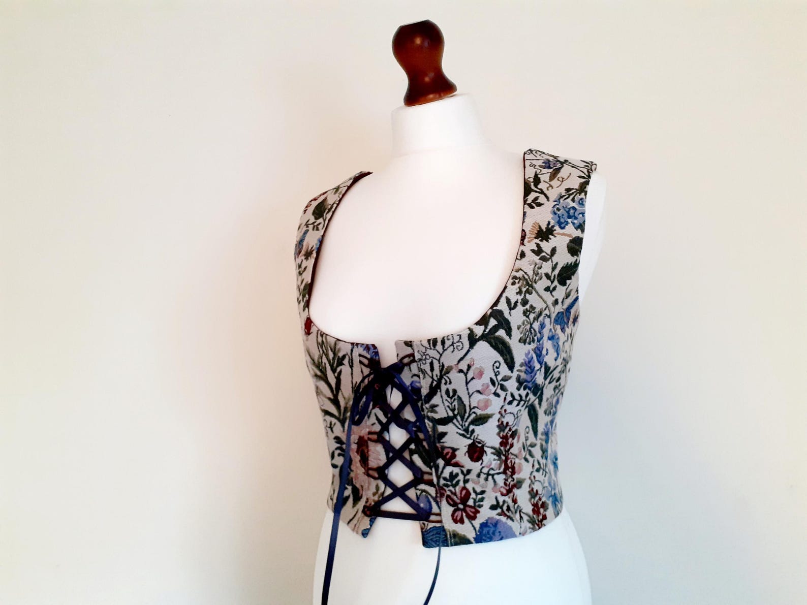 Corset, Front Lace up Corset, Corset Top, Underbust Corset, Bodice ...