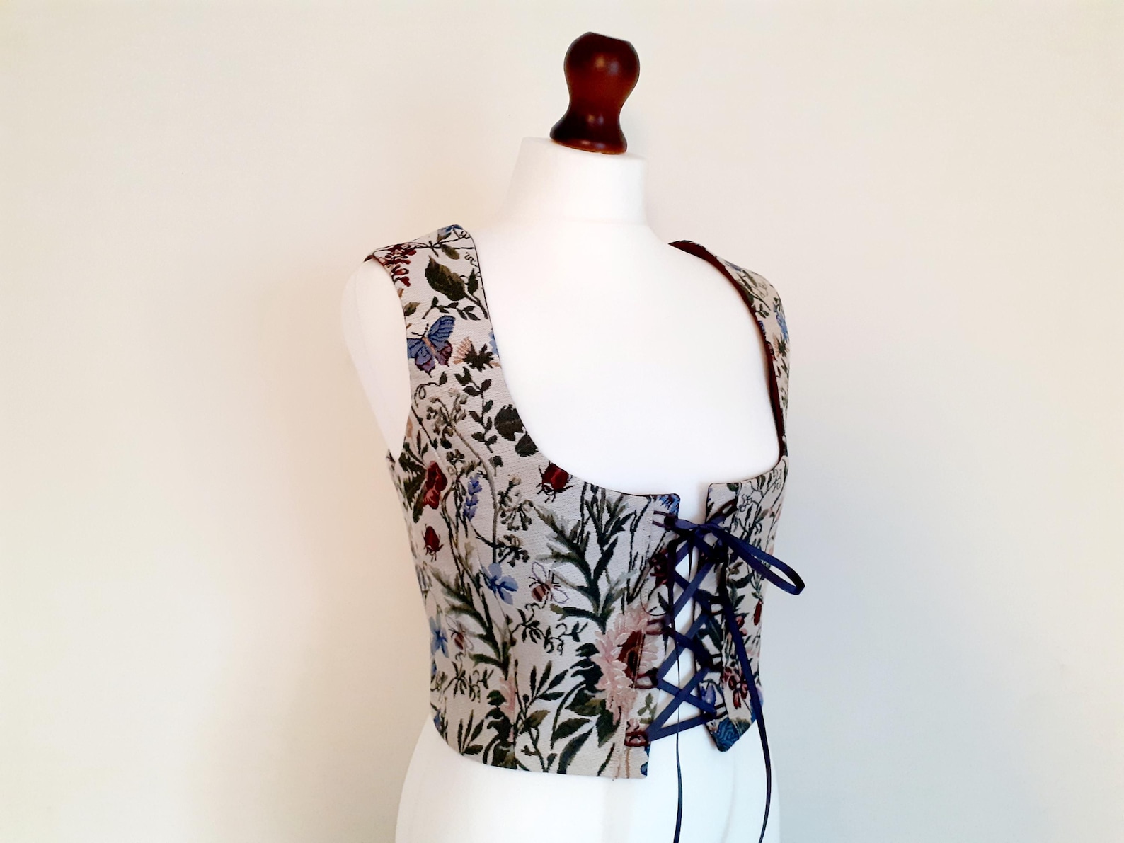 Corset, Front Lace up Corset, Corset Top, Underbust Corset, Bodice ...