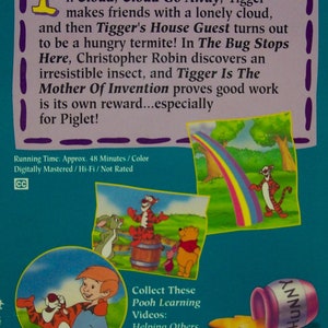 Vintage Walt Disney Winnie the Pooh MAKING FRIENDS Vhs Video Children's ...