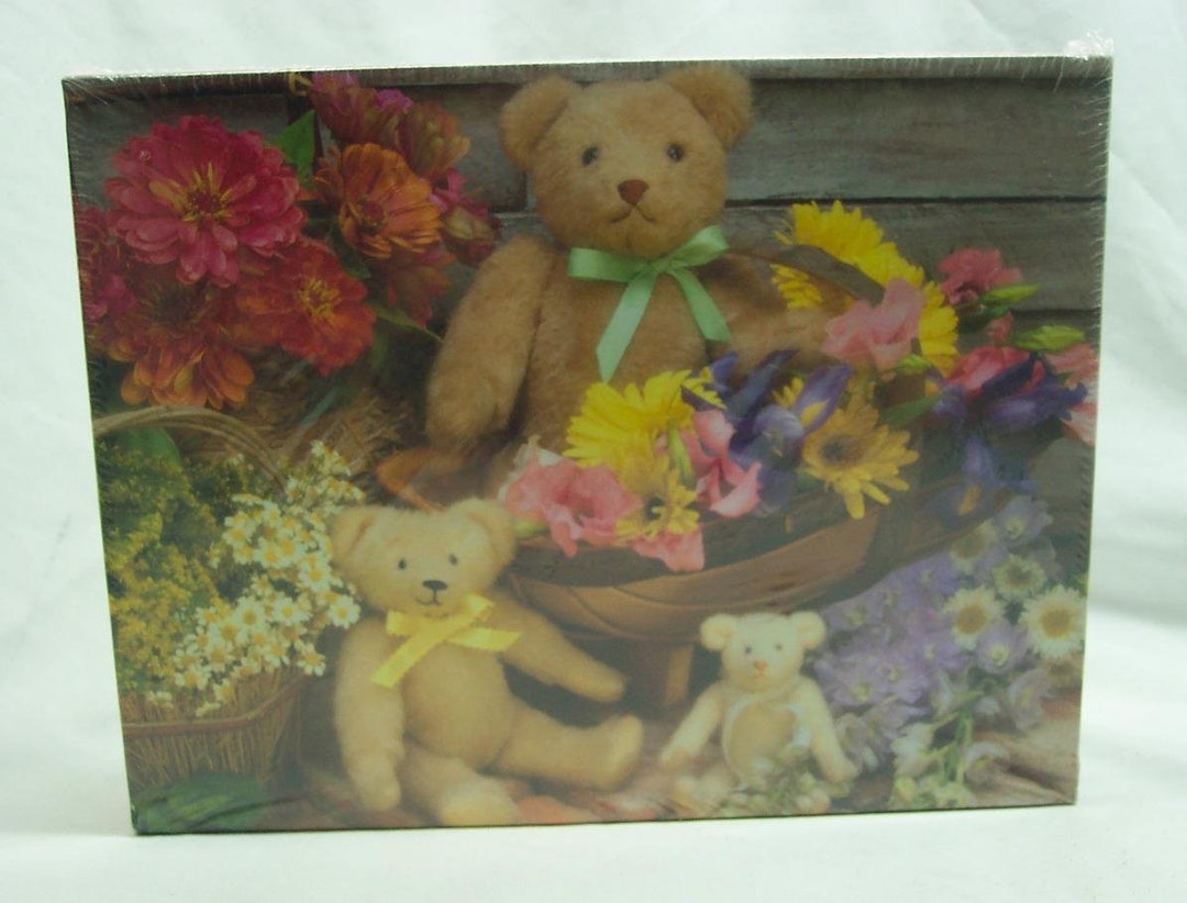 Vintage Springbok TEDDY BEAR BASKET 350 Piece Jigsaw Puzzle New Spring ...