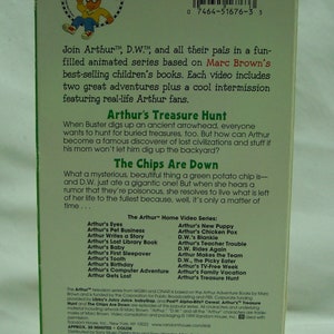 Vintage ARTHUR Arthur's Treasure Hunt VHS Video 1999 Cartoon Movie - Etsy