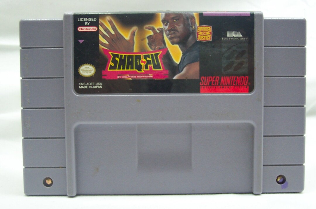 Vintage Original 1992 SHAQ FU SNES Nintendo Game Cart - Etsy