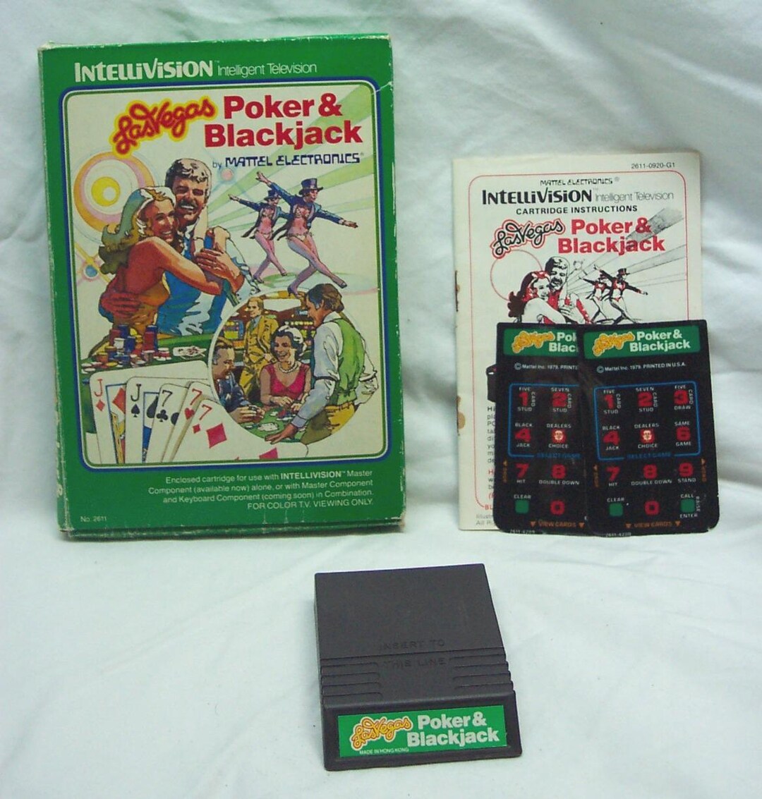 Vintage 1979 Mattel Intellivision Las Vegas POKER & BLACKJACK Video ...